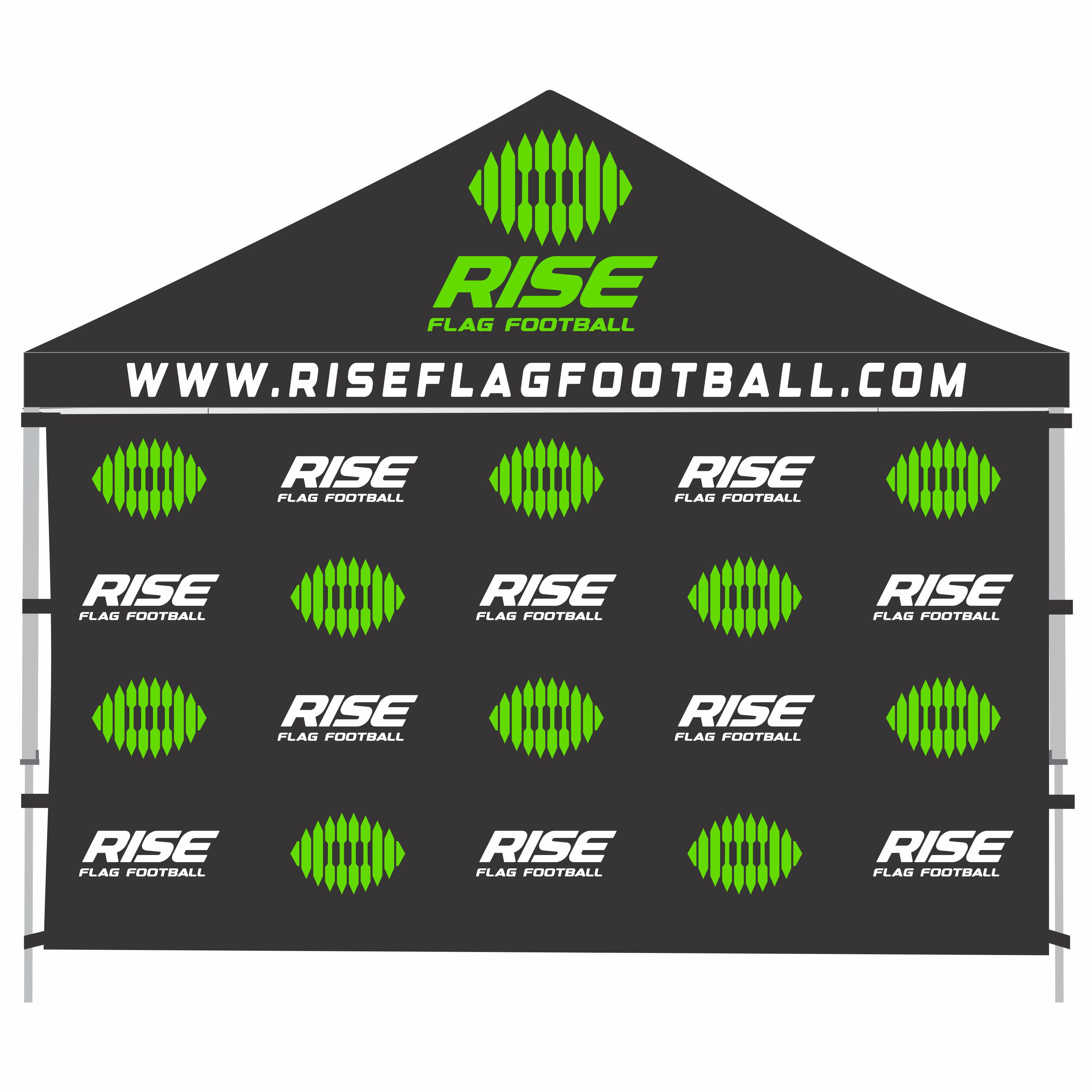 Canopy Backwall Single-Sided w/ Black Trim (Graphics Only) – Rise Flag ...